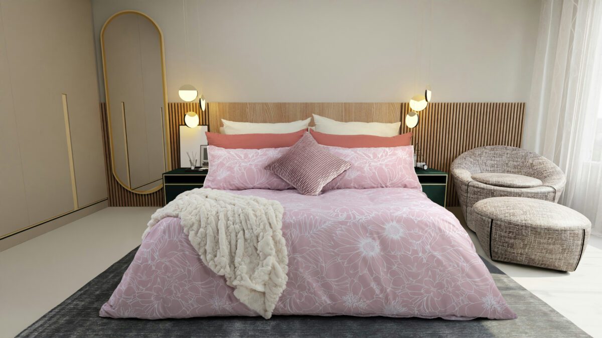 Cotton Rich Duvet Cover – 144TC – Bristol Protea – Horrockses Linen